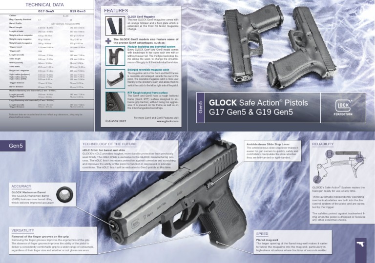 GLOCK Gen 5 Flyer With Specs | PDF | Handgun | Firearms