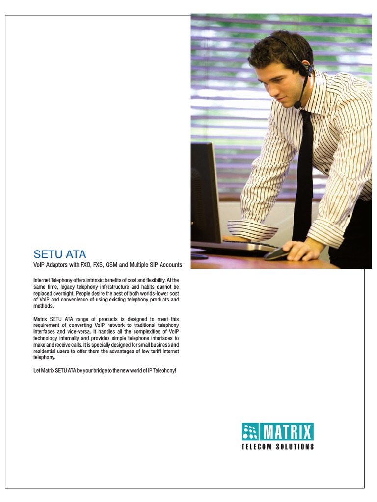 Matrix Setu Ata Brochure | PDF | Voice Over Ip | Session Initiation ...