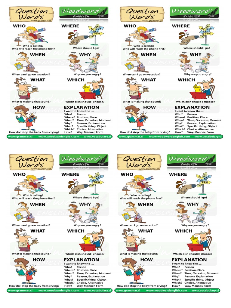 Question Words Explanation | PDF