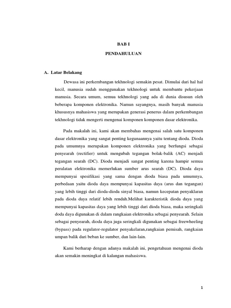 Panduan Lengkap Dioda: Fungsi dan Aplikasi | PDF