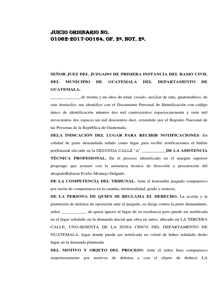 Formato de Demanda | Descargar gratis PDF | Demanda judicial ...