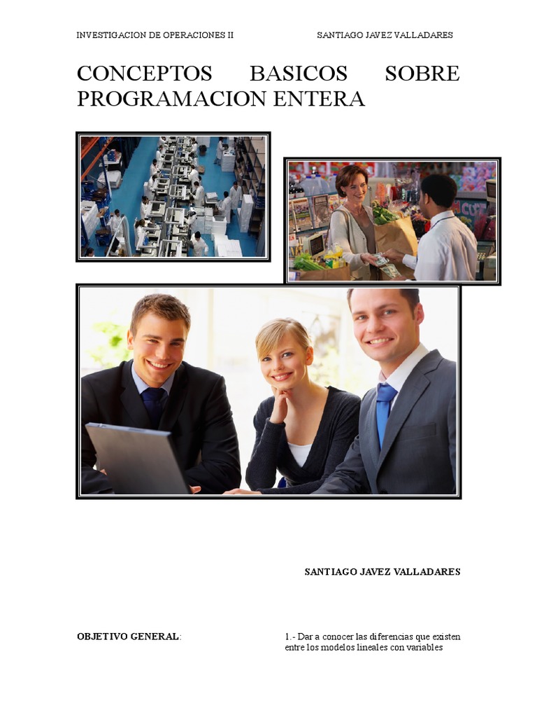 SESION 1 Programación Entera-Teoria Imprimir | PDF | La investigación ...