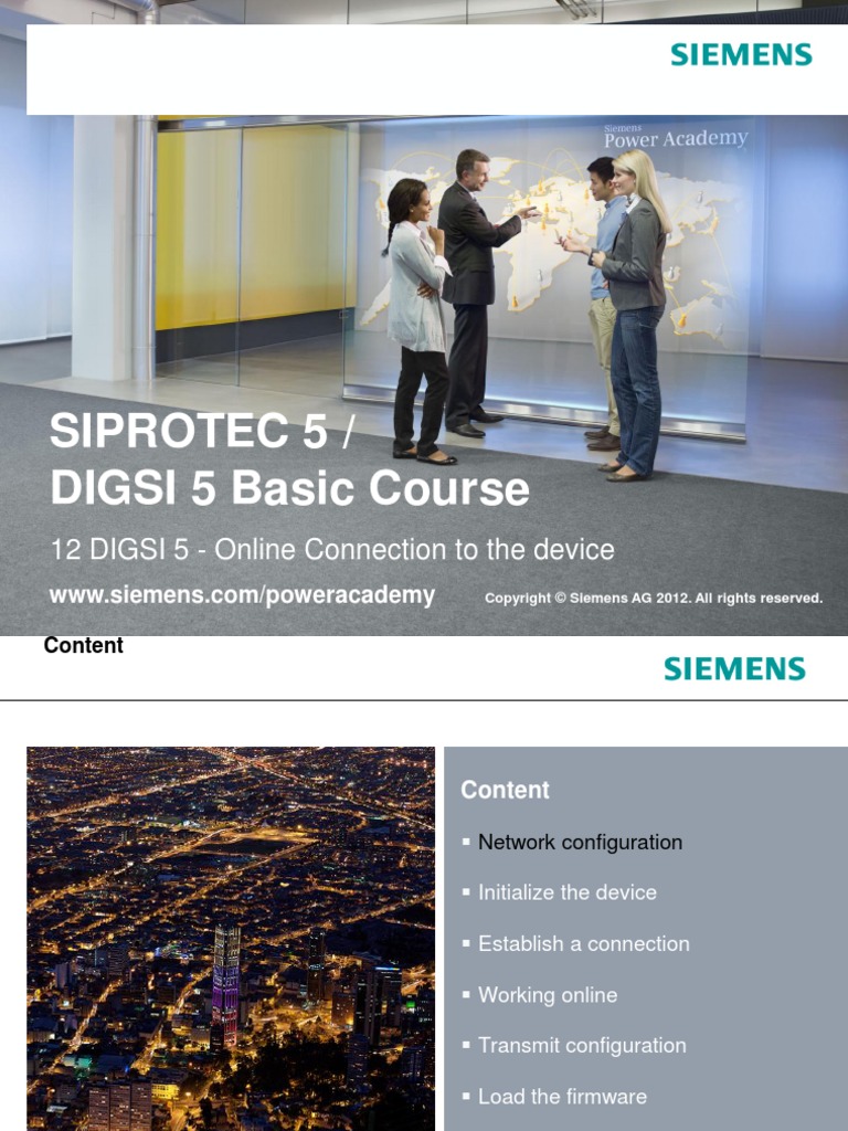 12 - D01 - DIGSI 5 - Online Connection To The Device - V1.1 - en-US ...
