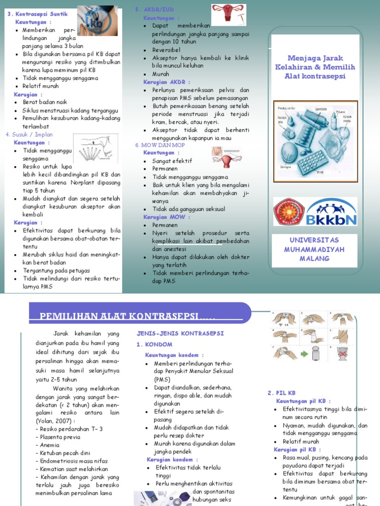 Leaflet Kontrasepsi New PDF | PDF