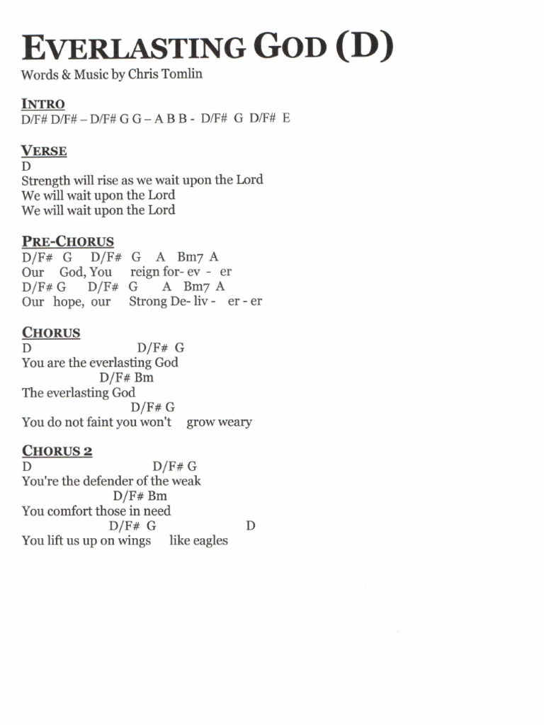 Everlasting God - Chris Tomlin Chords | PDF