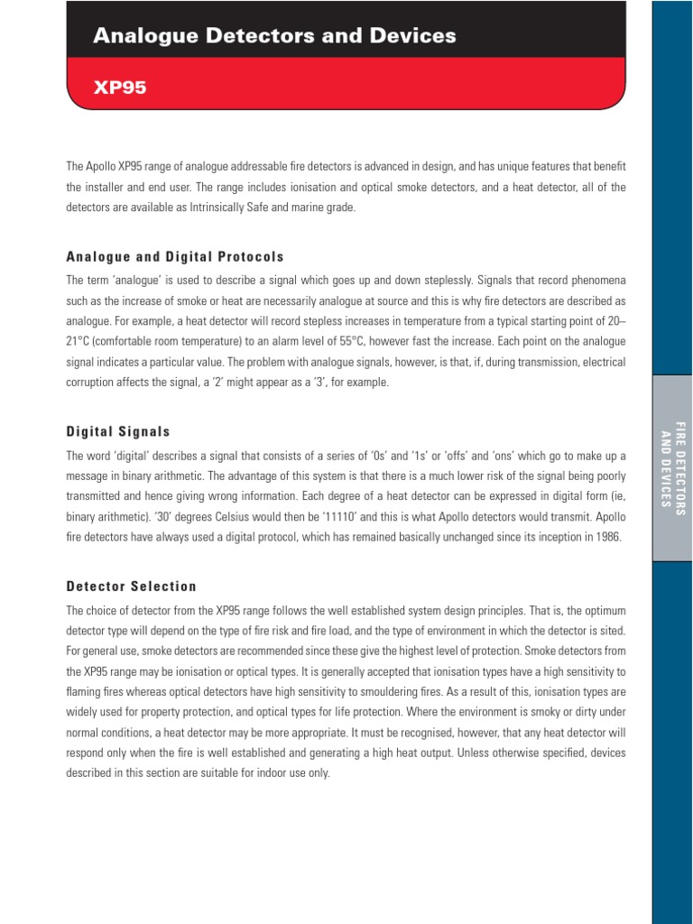 Ampac Xp95 Detector | PDF | Sensor | Smoke