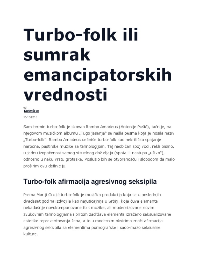 Turbo Folk | PDF