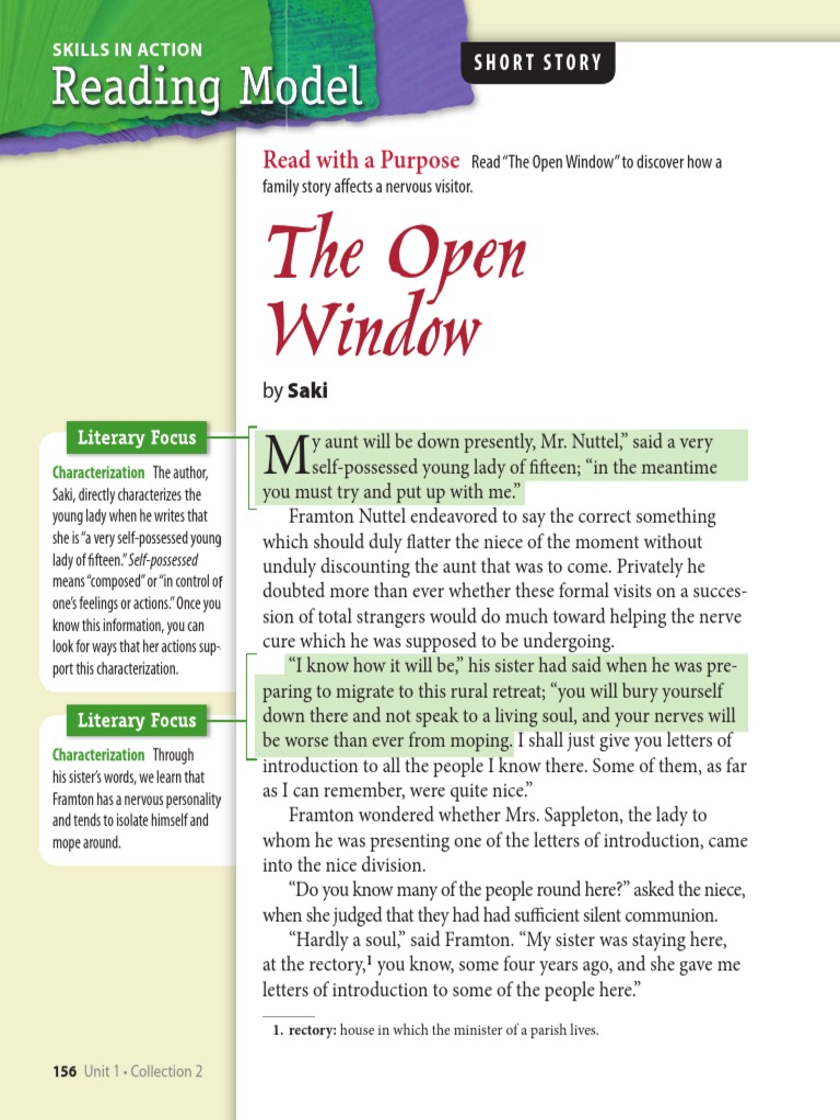 😊 The open window by saki character analysis. Road Not Taken : The Open ...