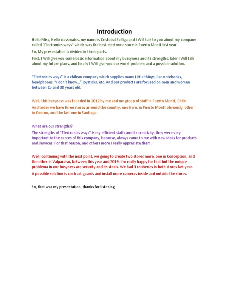 Introduction Ingles | PDF