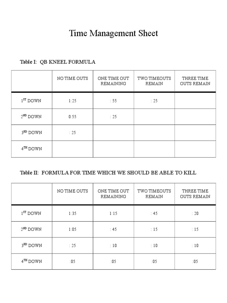 Time Management Strategies for Sports | PDF