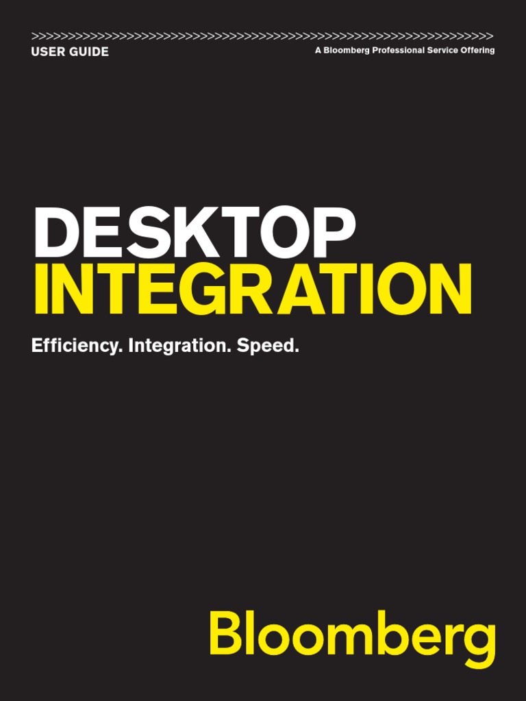 Bloomberg Desktop Integration | PDF | Microsoft Excel | Spreadsheet