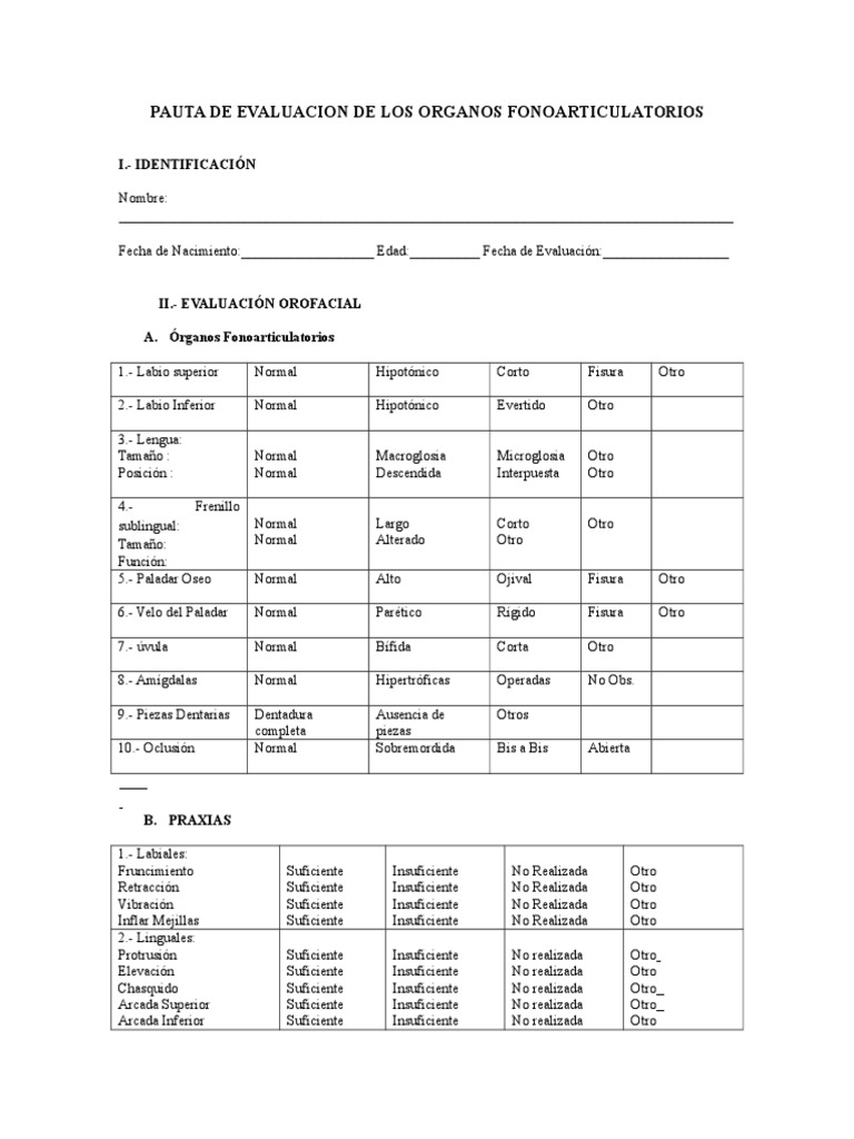 Pauta de Ofas | PDF | Anatomia animal | Boca
