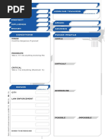 Vampire Revised Quickstart Sheet | PDF