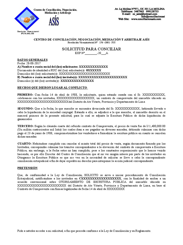 Solicitud de Conciliacion | PDF | Gobierno