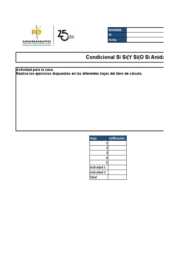 Función Si, Y, O, Anidada - Casa | Descargar gratis PDF | Deportes