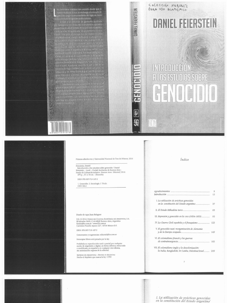 FEIERSTEIN Introducción A Los Estudios Sobre Genocidio Cap 1 | PDF | Genocidios | Argentina