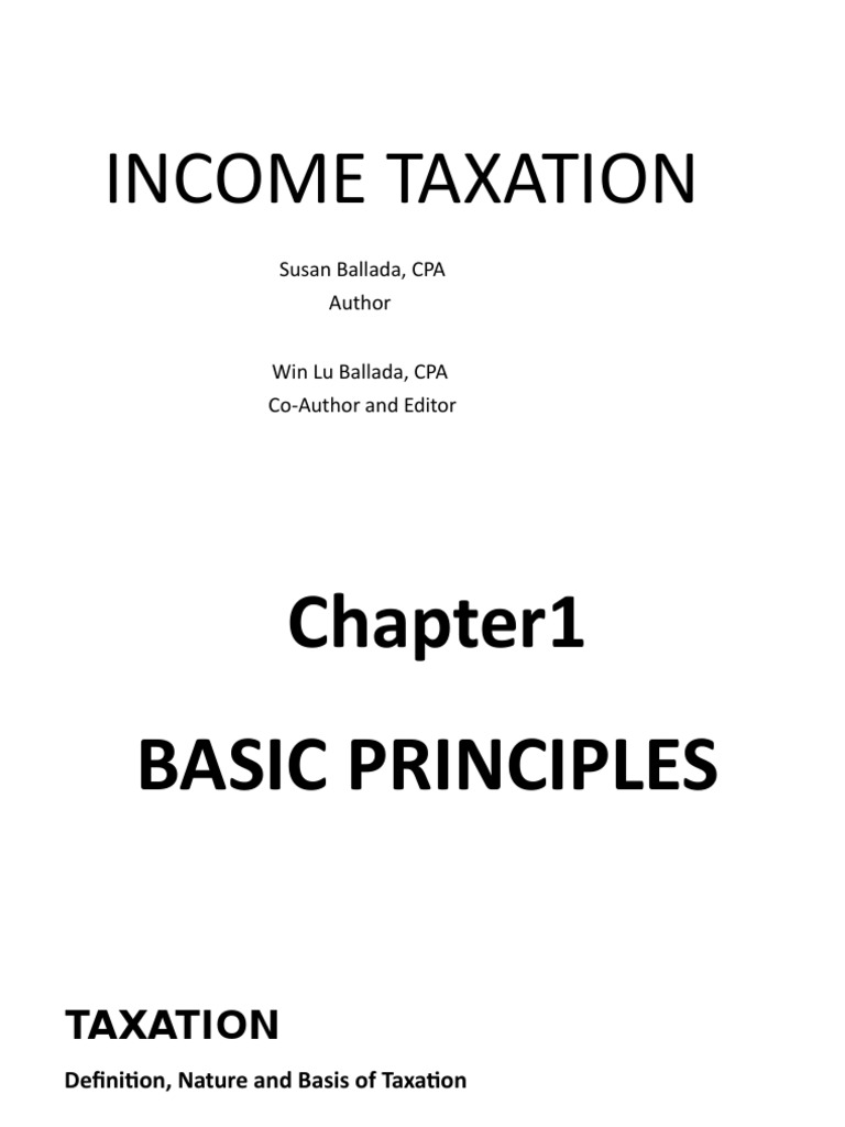 Income Taxation | PDF | Capital Gains Tax | Tax Deduction