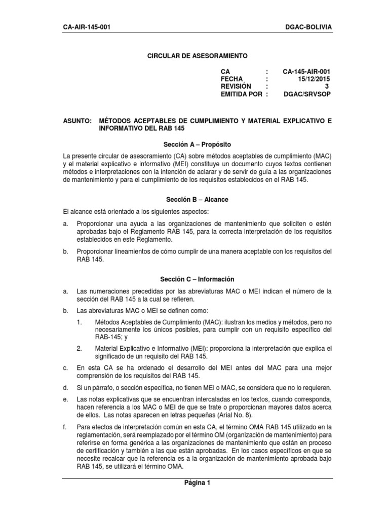 Ca 145 001 | PDF | Cantidad | La seguridad