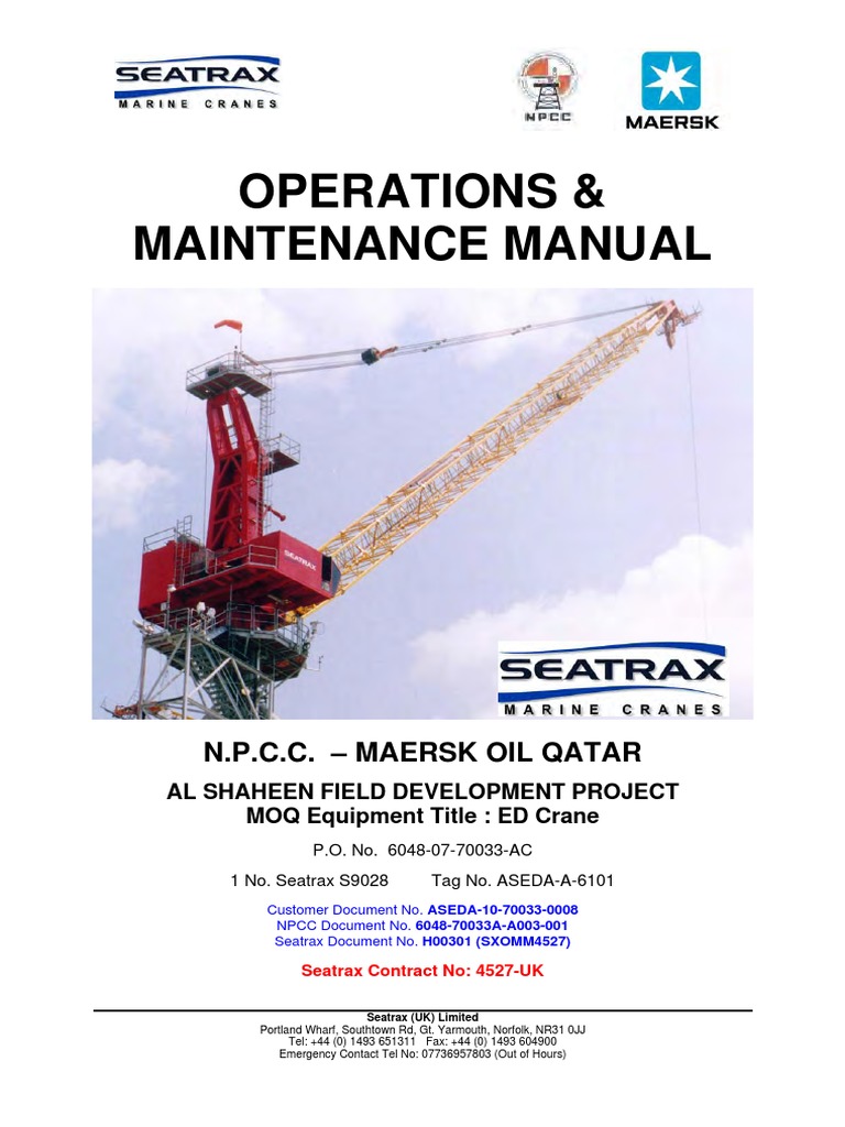 SEATRAX Vol 1 | PDF | Valve | Crane (Machine)