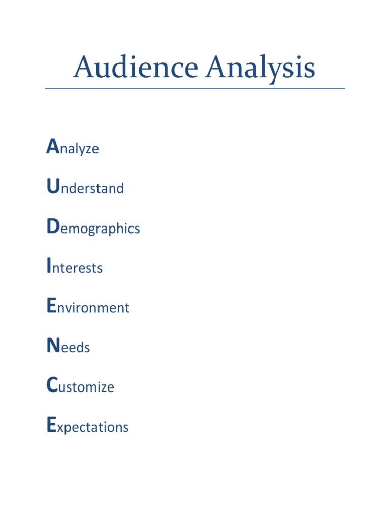 Audience Analysis | PDF | Art