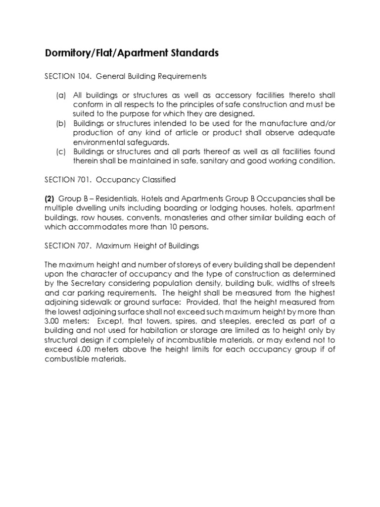 Dormitory Standards | PDF | Window | Ventilation (Architecture)
