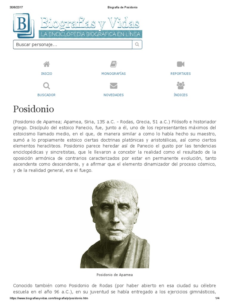 Biografia de Posidonio | PDF | Estoicismo | Science