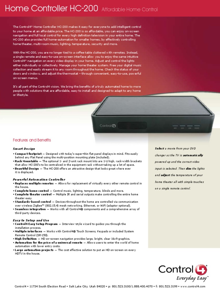 HC 200 | PDF | High Definition Television | Automation