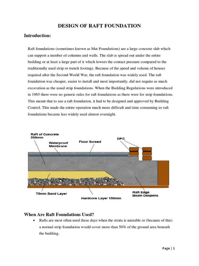 Design of Raft Foundation | PDF | Deep Foundation | Foundation ...