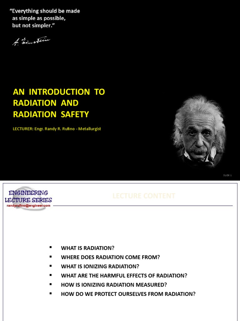 Intro To Radiation and Radiation Safety | PDF | Radioactive Decay | Ionizing Radiation