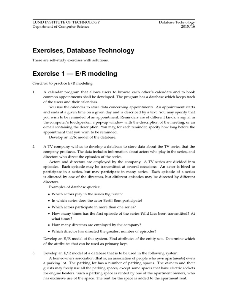 DBT Exercises | PDF | Databases | Relational Model