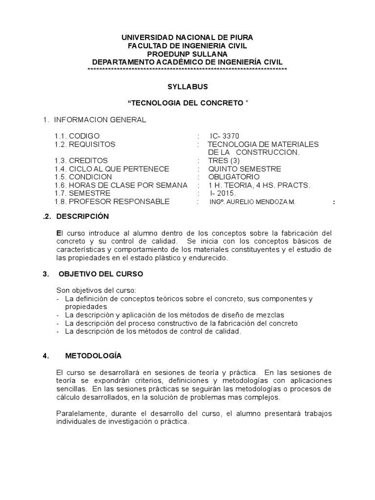 Tecnologia Del Concreto | PDF | Cemento | Hormigón