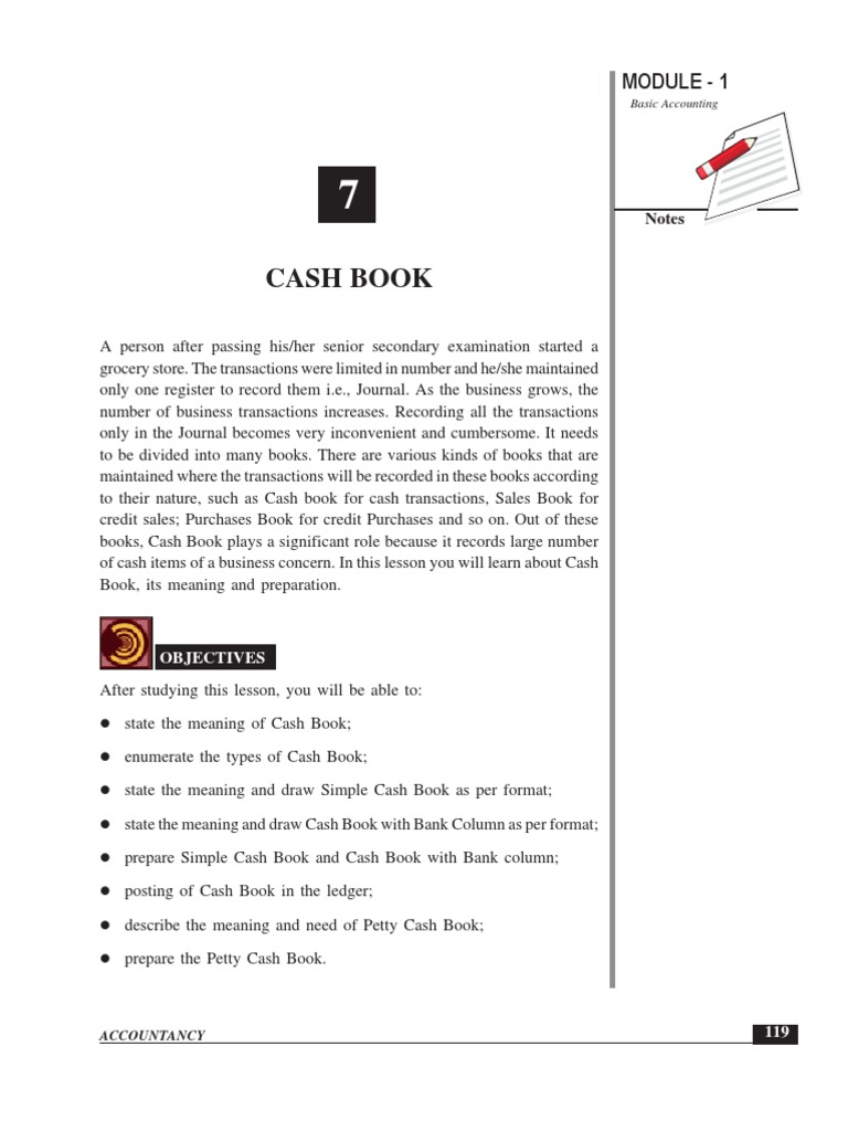 Cash Book | PDF | Bookkeeping | Debits And Credits