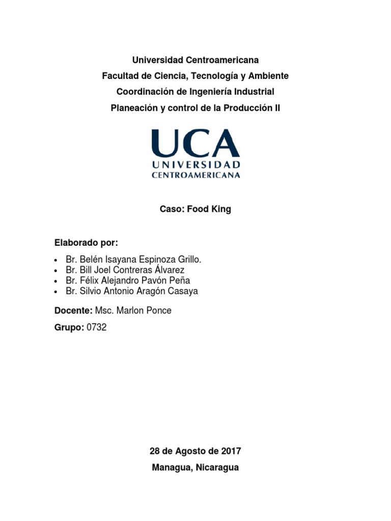 Caso Food King | Descargar gratis PDF | Supermercado | Precios