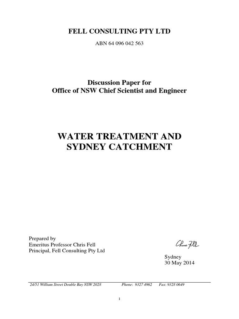 Final Water Treatment Report 300514 | PDF | Water Purification | Magnesium