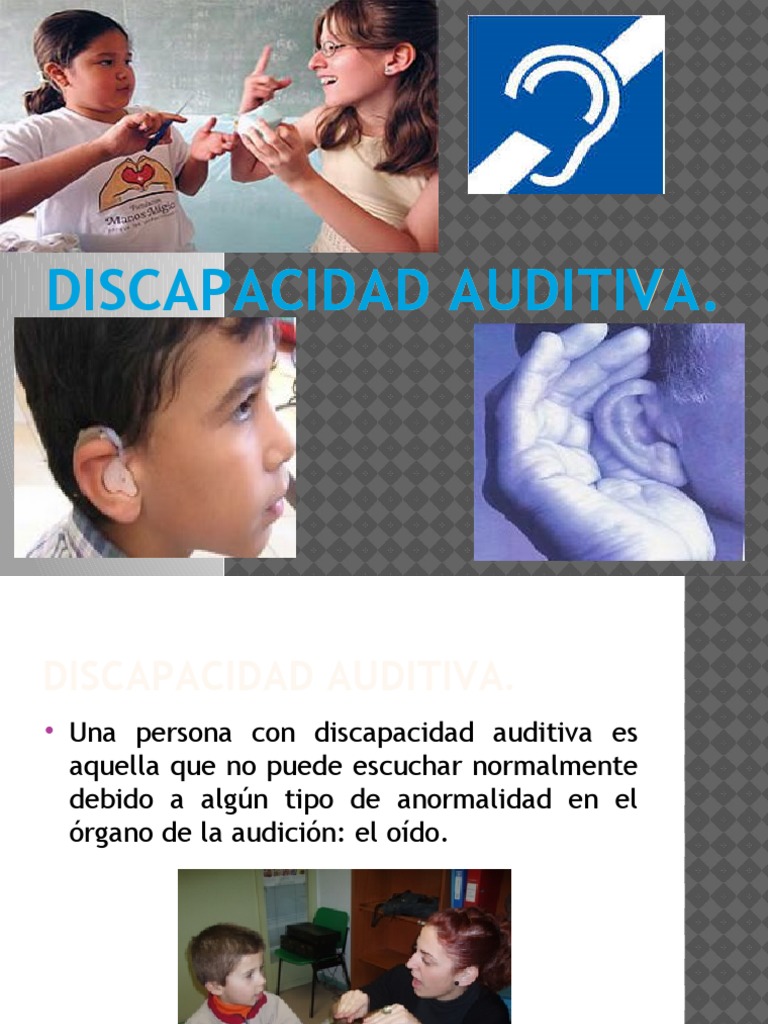 Discapacidad Auditiva Tda H Pdf Desorden Hiperactivo Y Deficit De