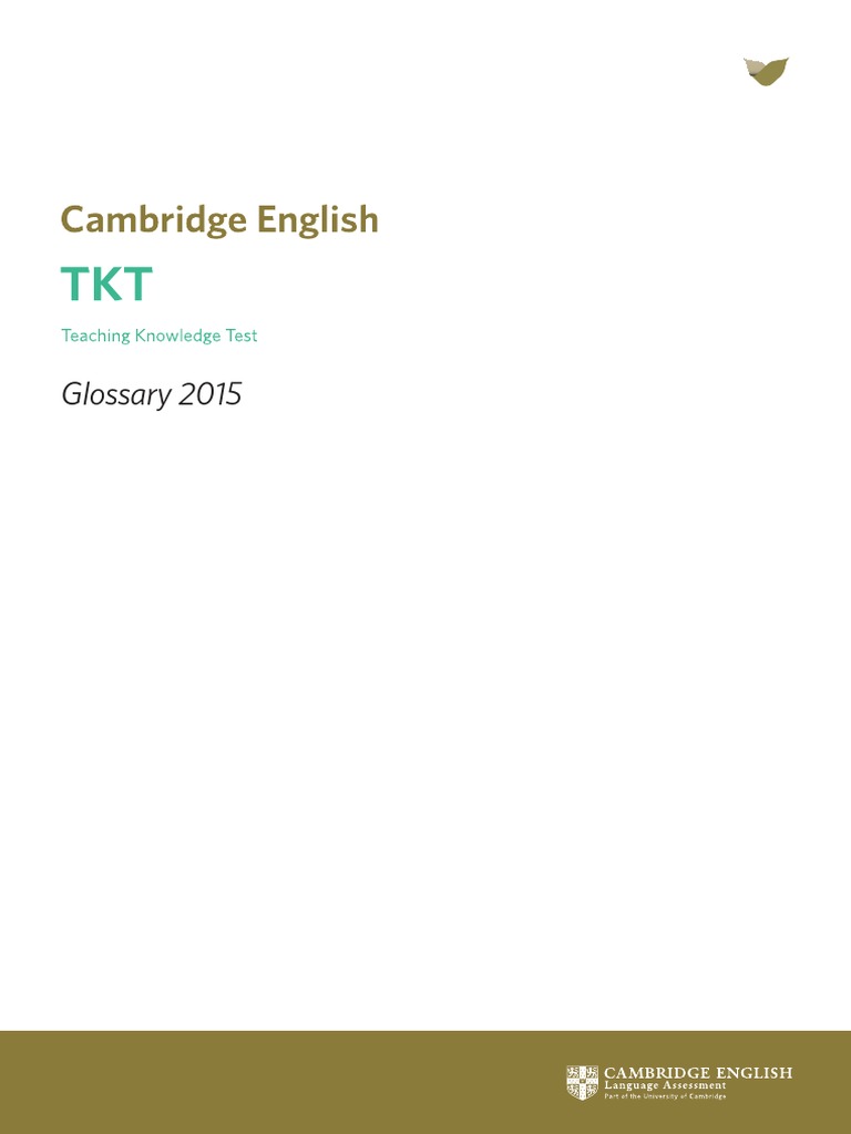 TKT Glossary Document PDF | PDF