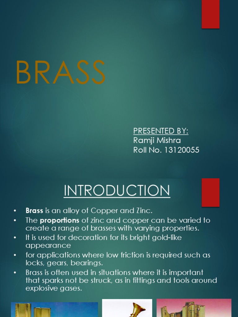 Brass PPT | PDF | Forging | Brass
