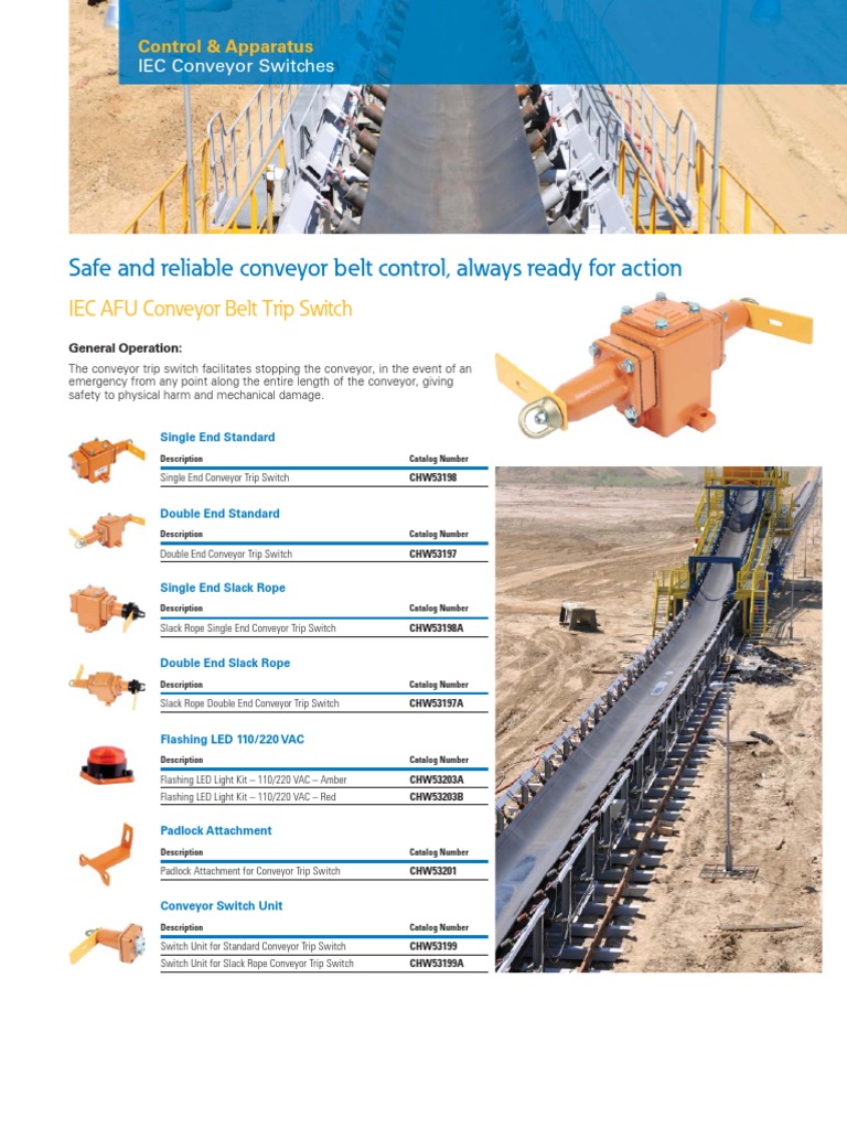 Iec Conveyor Switches Flyer | Download Free PDF | Switch | Belt ...