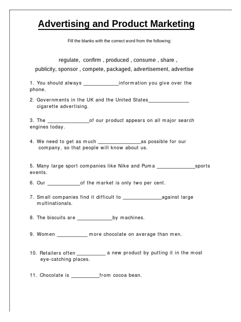 Marketing Vocabulary PDF | PDF