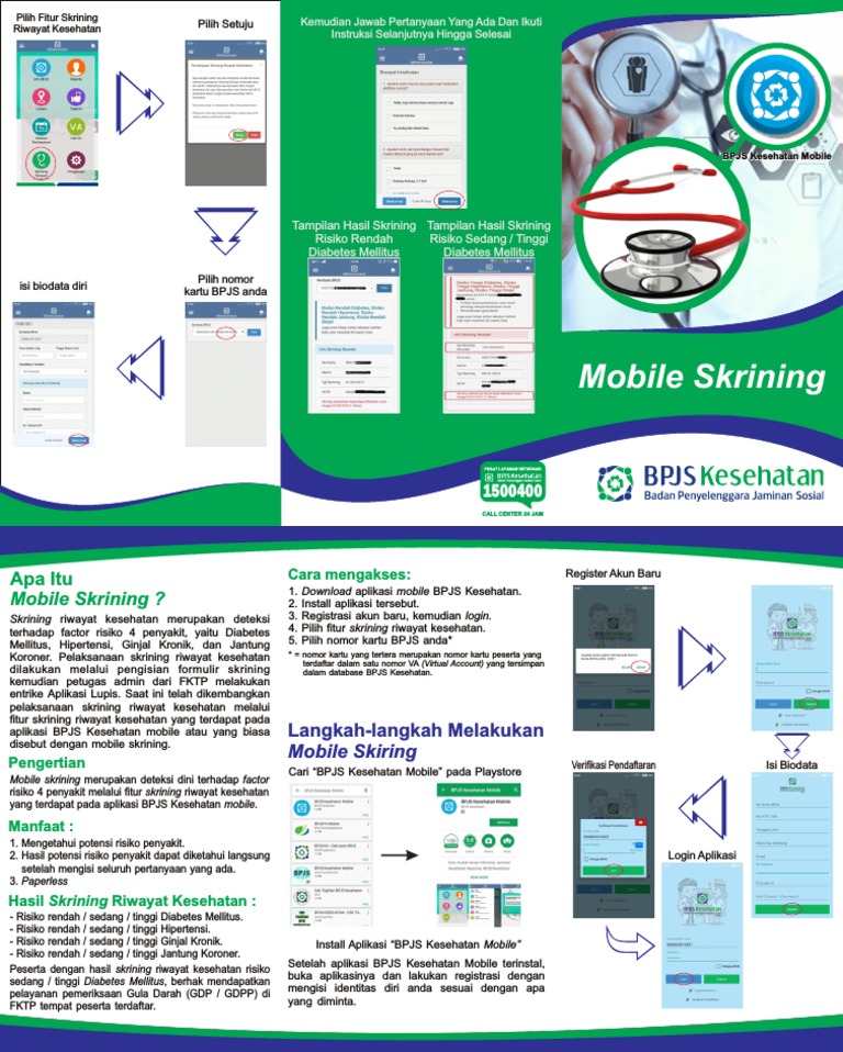 Leaflet Bpjs Kesehatan Mobile Skrining PDF | PDF