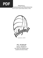PROPOSAL Permohonan Bantuan Peralatan Bolla Volly | PDF