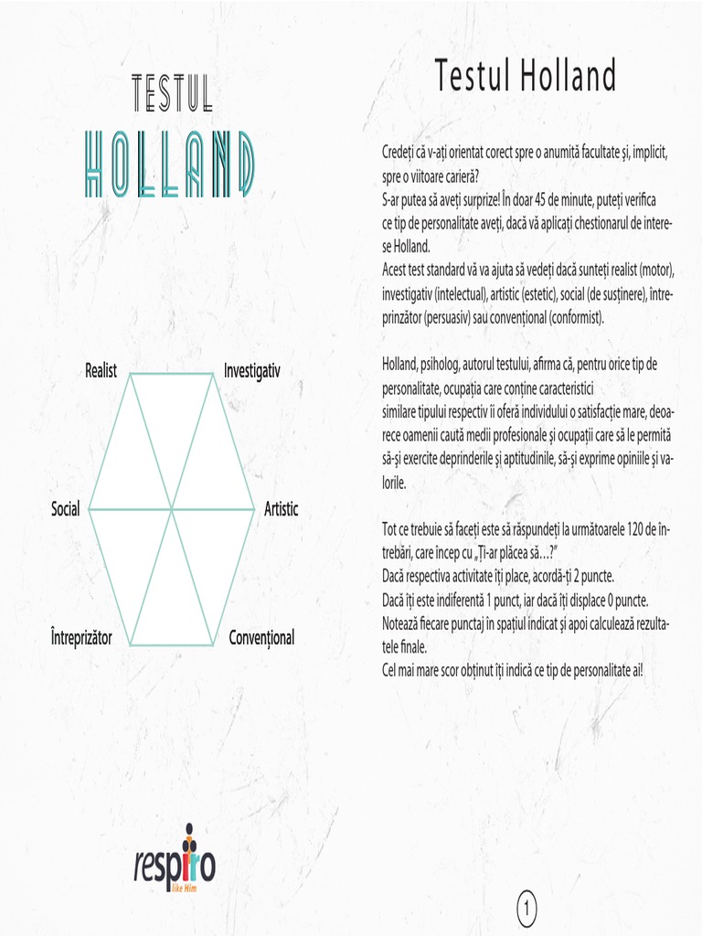 Testul Holland PDF | PDF
