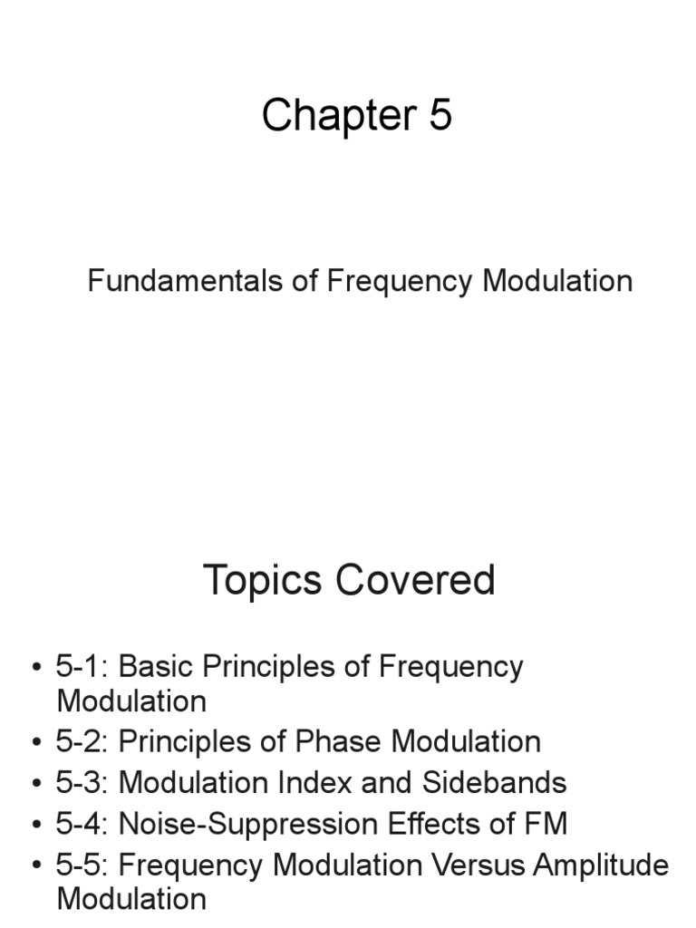 FM Modulation Basics for Engineers | PDF | Frequency Modulation ...