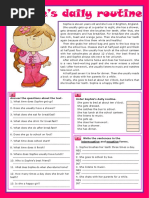 Sophies Daily Routine Reading Comprehension Exercises 21729 | PDF