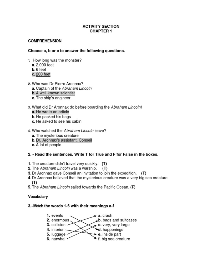 Activity Section 1-4 | PDF | Nautilus (Verne)