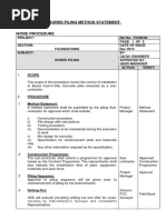 Method Statement For Bored Pile Construction | PDF | Deep Foundation ...