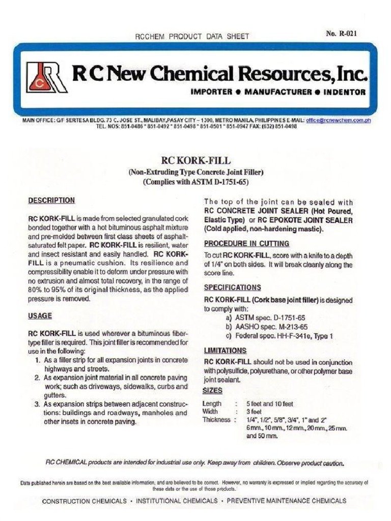 RC Kork Filler f021 | PDF