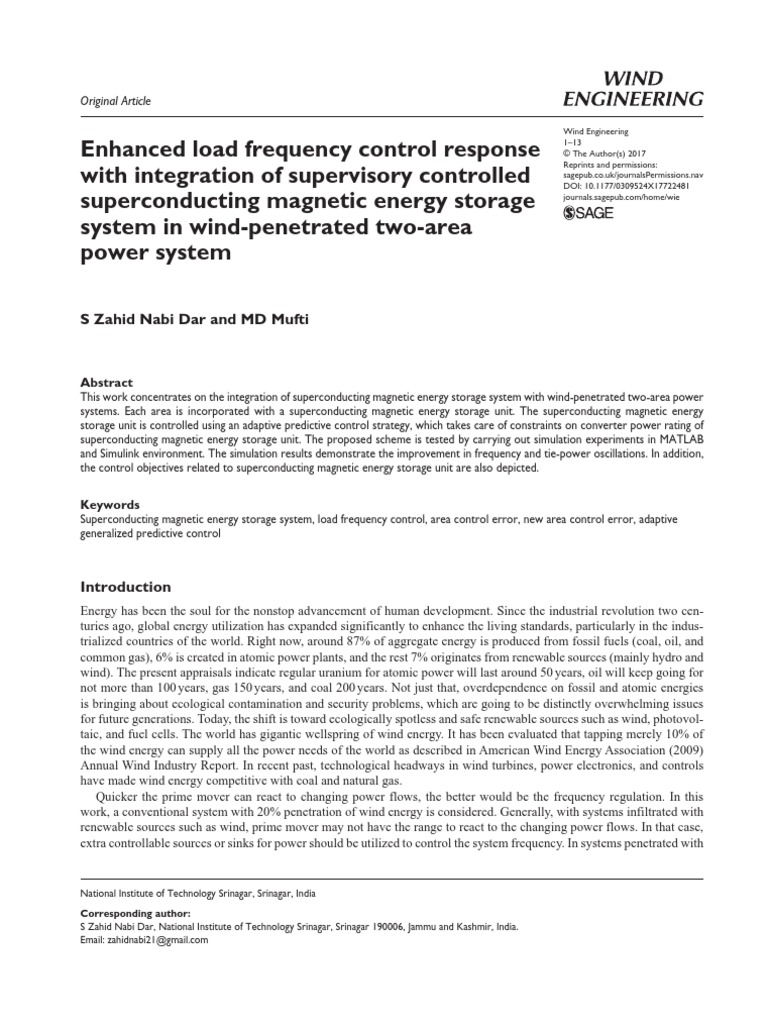 Wind Engineering Journal 1 | Wind Power | Wind Turbine