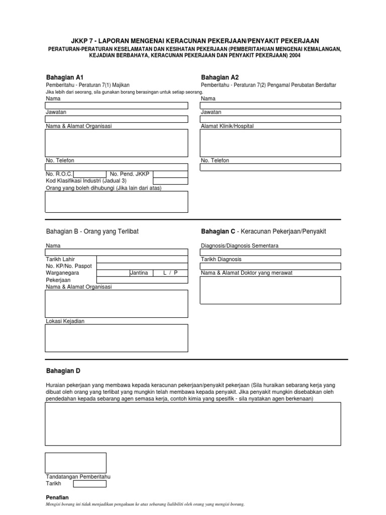 Borang JKKP 7 PDF | PDF