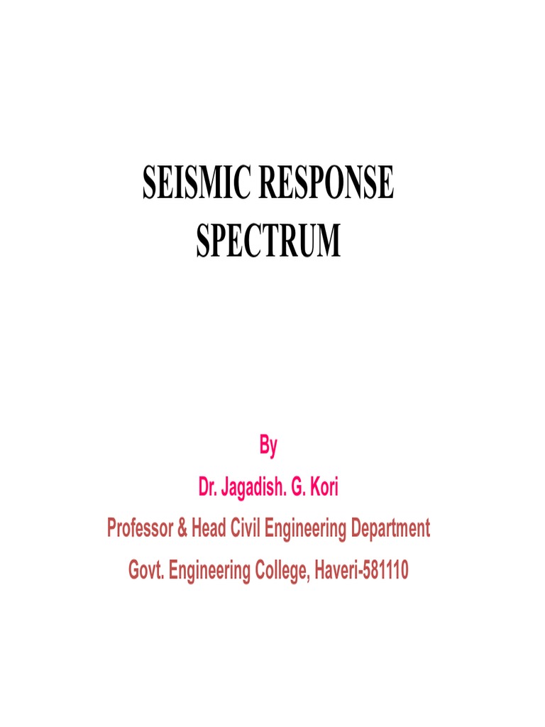 Seismic Response Spectrum | PDF | Moment Magnitude Scale | Earthquakes
